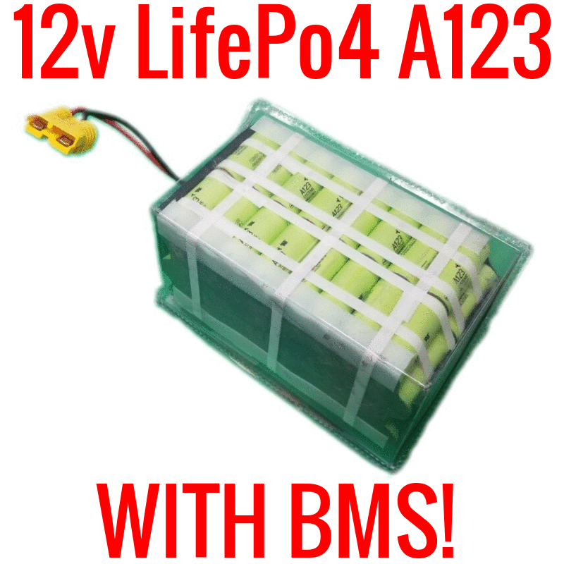 DISCHARGED - 12V LIFEPO4 A123 MODULE W/ BMS – Battery Hookup